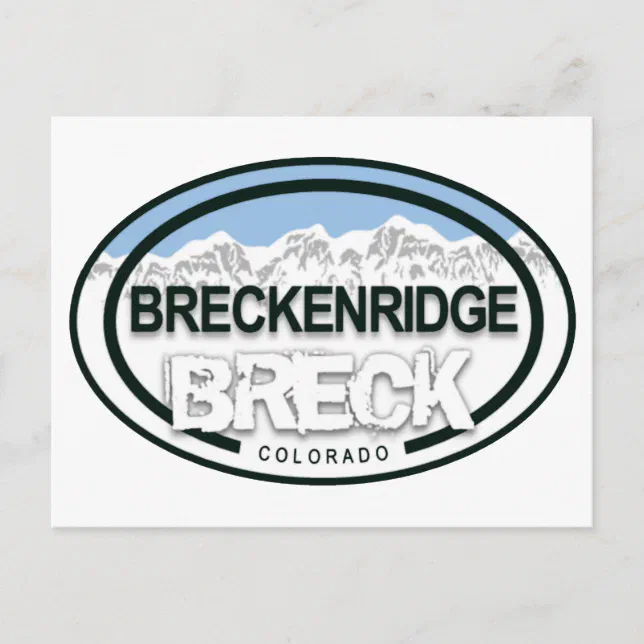 BRECK - Breckenridge Colorado Rocky Mountains Postcard | Zazzle