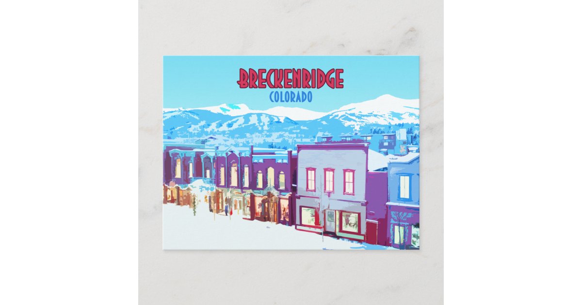 Breckenridge Colorado Downtown Mountains Postcard | Zazzle