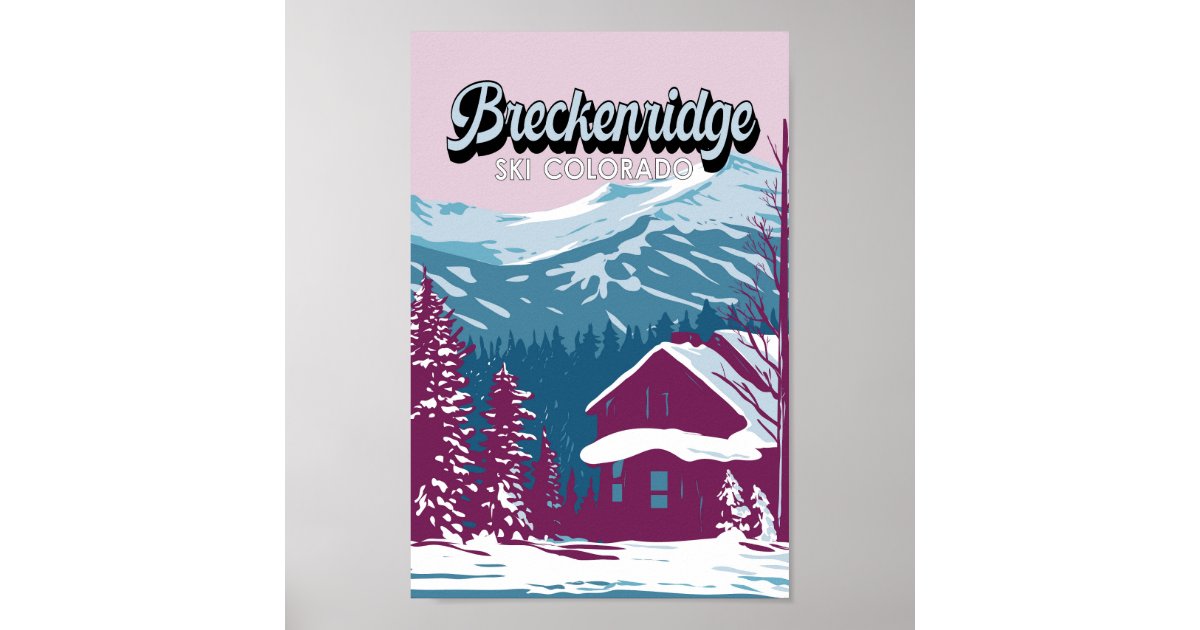 Breckenridge Colorado Winter Art Vintage Poster | Zazzle
