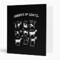 Breeds Of Goats Farmer Goat Gift 3 Ring Binder | Zazzle