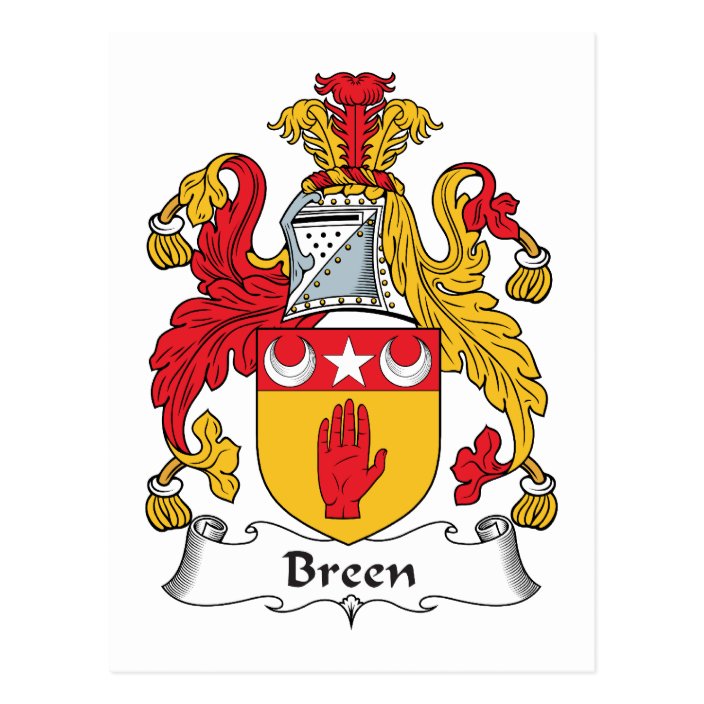 Breen Family Crest Postcard | Zazzle.com