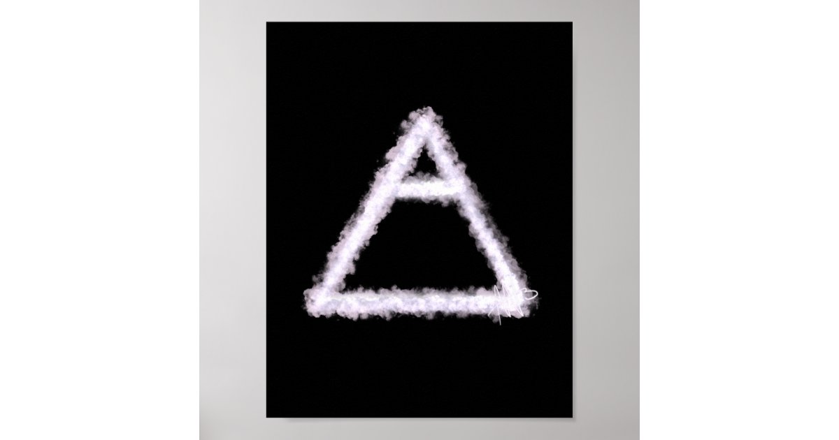 Breezy Air Element Alchemy Symbol Poster | Zazzle