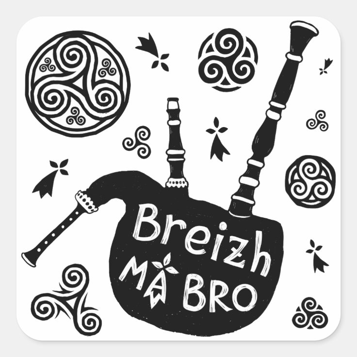 Breizh ma Bro Square Sticker | Zazzle