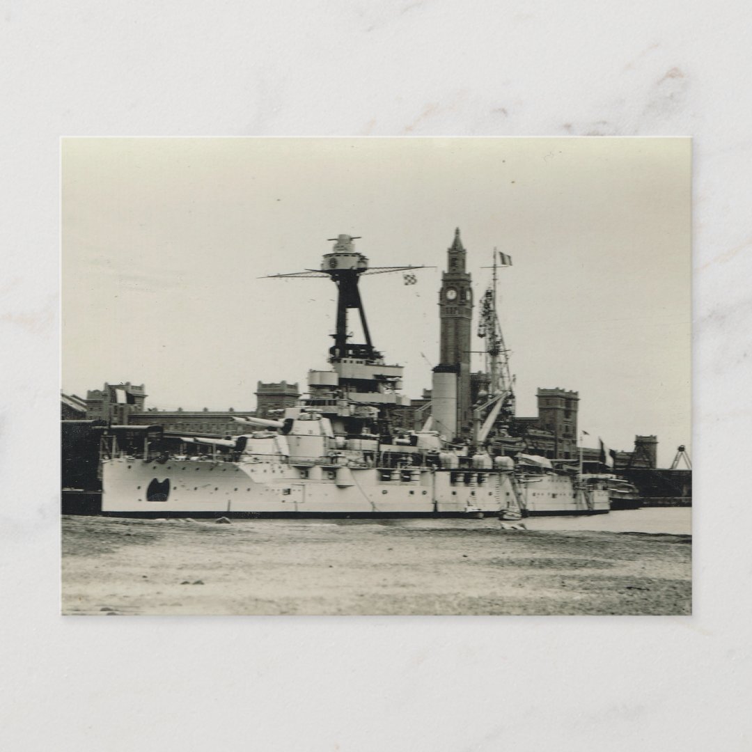 Bretagne class battleship, in Calais Postcard | Zazzle