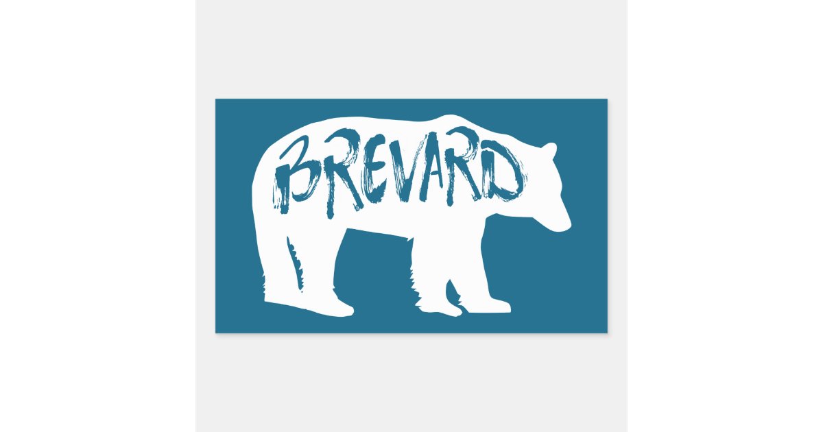 Brevard North Carolina Bear Rectangular Sticker | Zazzle