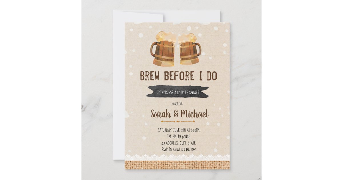 Brew before I do party invitation | Zazzle