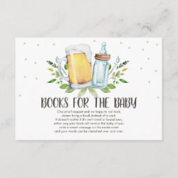 Brewing Bring a book Beers and Bottles Rustic Enclosure Card | Zazzle