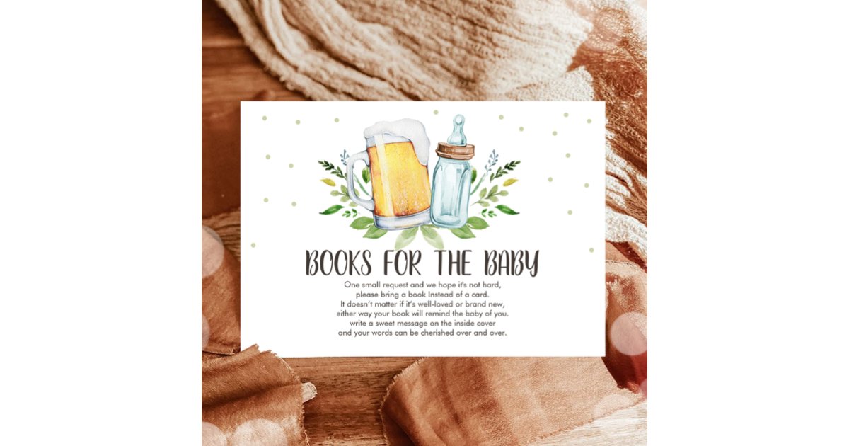 Brewing Bring a book Beers and Bottles Rustic Enclosure Card | Zazzle