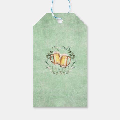 Brews Before I do Beer & Cheers Engagement Party Gift Tags | Zazzle