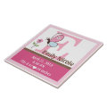 Bria Butterfly Letter Name Birth Info Tile | Zazzle