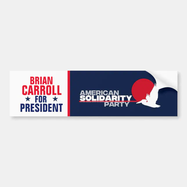 Brian Carroll for President 2020 Bumper Sticker | Zazzle
