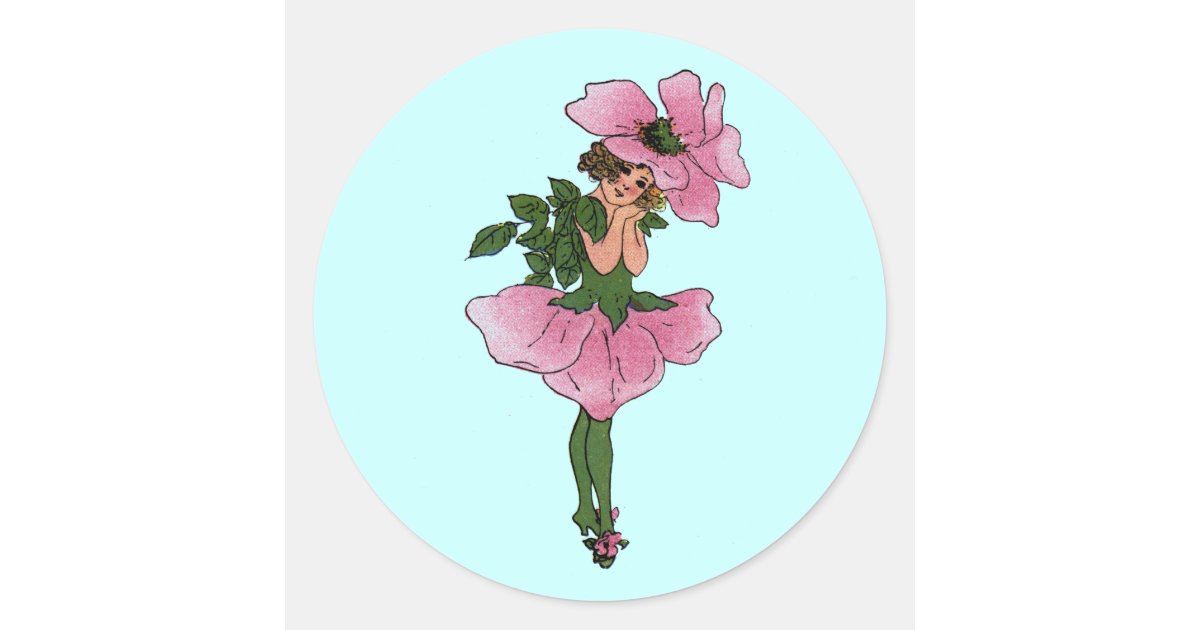 Briar-Rose Classic Round Sticker | Zazzle