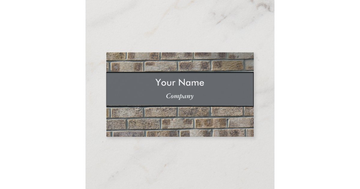 Brick Business Card | Zazzle