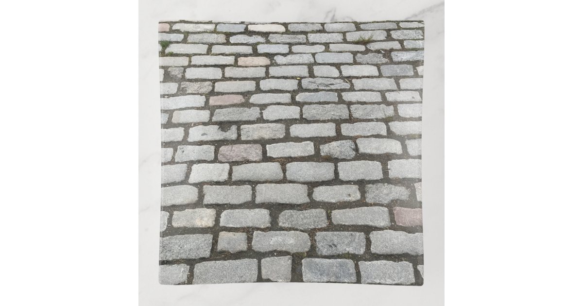Brick Cobblestone Stone Pathway Sidewalk Trinket Tray | Zazzle