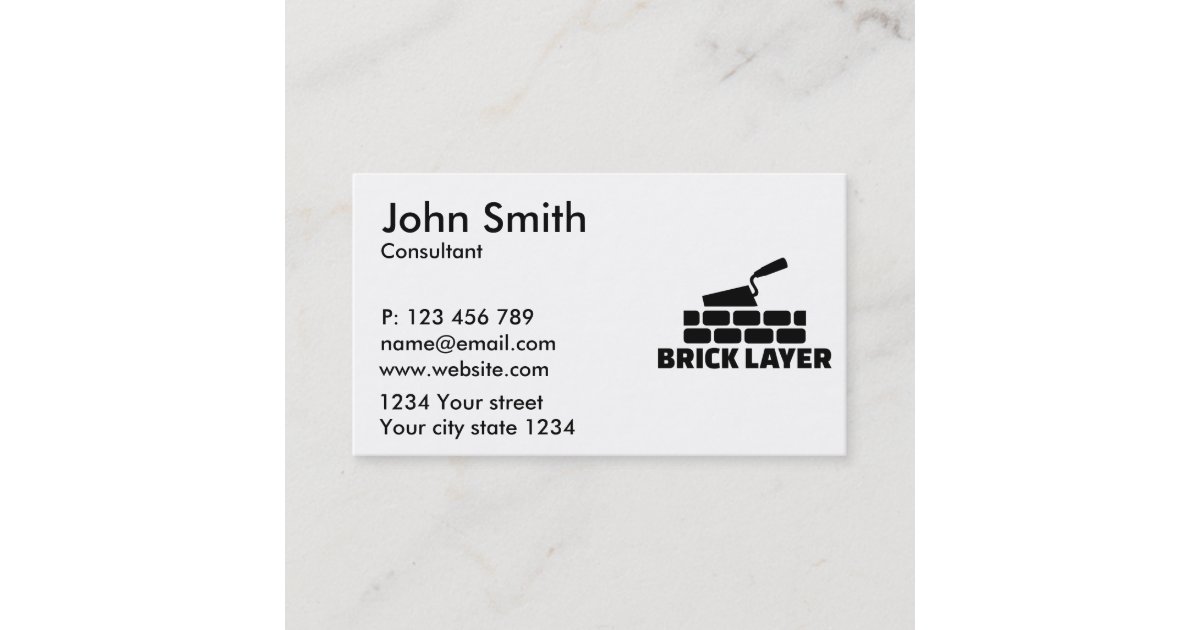 Brick layer business card | Zazzle