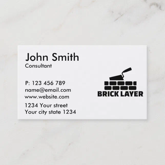 Brick layer business card | Zazzle