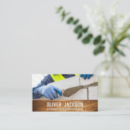 Brick Layer | Cement Plastering Business Card | Zazzle