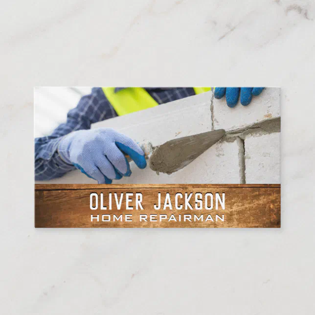 Brick Layer | Cement Plastering Business Card | Zazzle