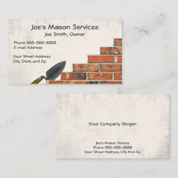 Brick Mason Masonry Business Card | Zazzle