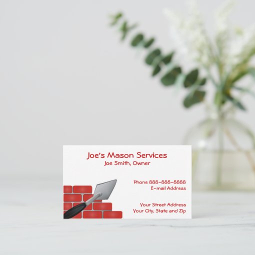 Brick Mason Masonry Business Card | Zazzle