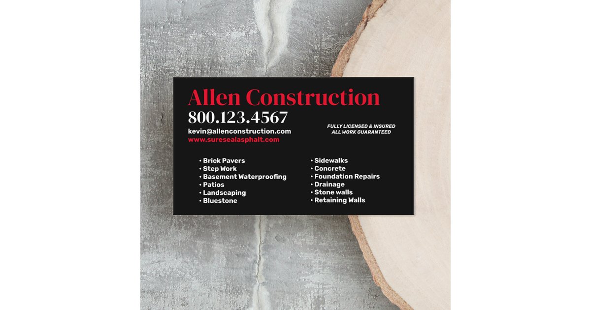 Brick Pavers Driveway & Patios Business Card | Zazzle