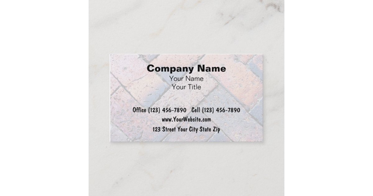 Brick Paving Business Cards | Zazzle