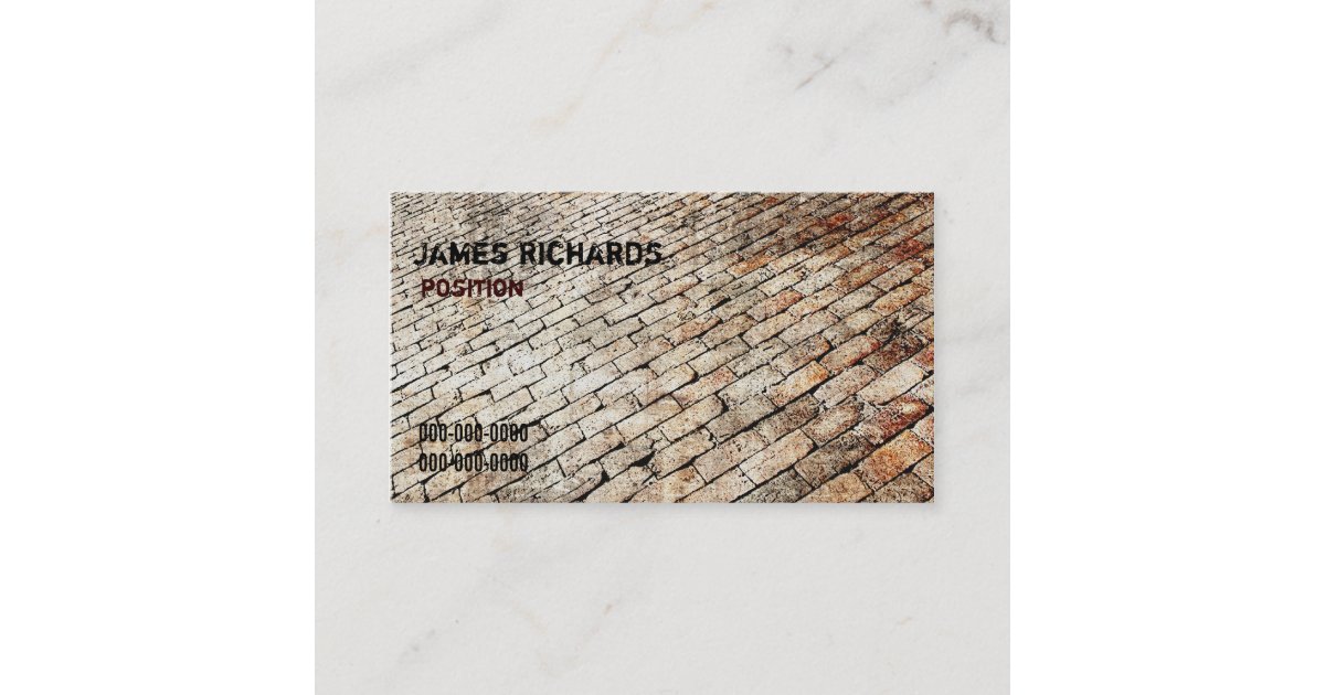 brick paving design business card | Zazzle