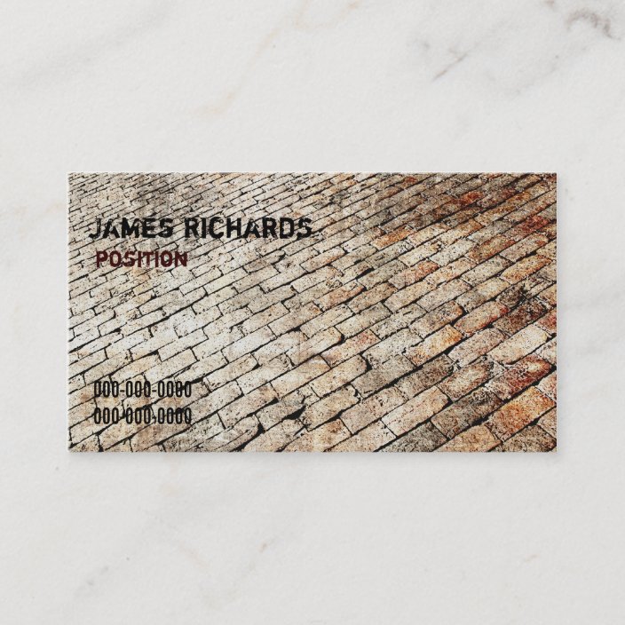 brick paving design business card | Zazzle.com
