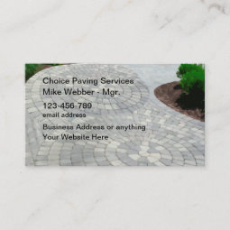Brick Paving Services Modern Business Cards | Zazzle