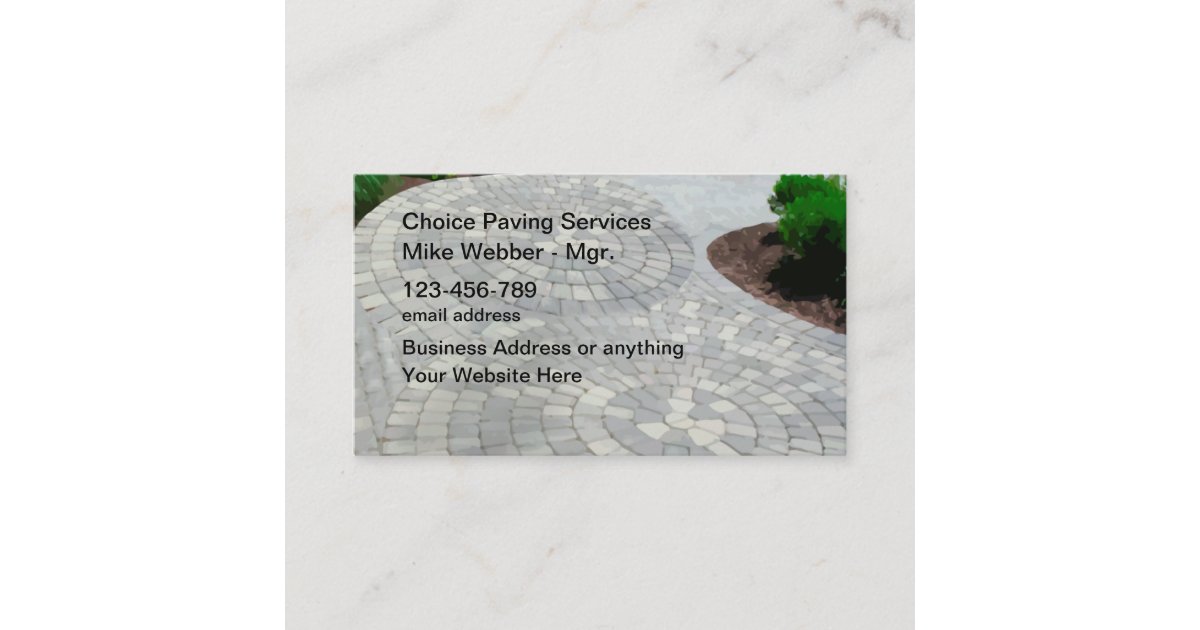 Brick Paving Services Modern Business Cards | Zazzle