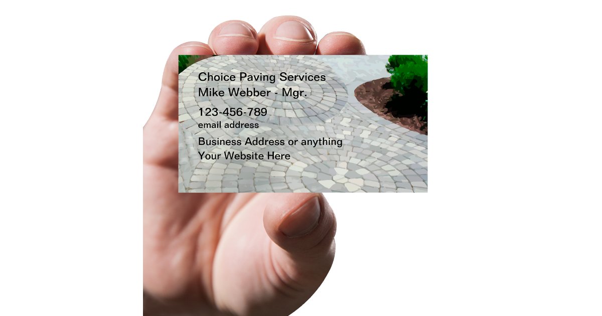 Brick Paving Services Modern Business Cards | Zazzle