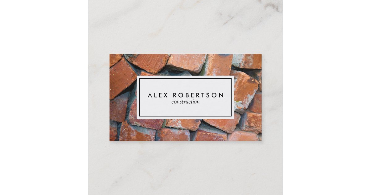 Brick photograph business card | Zazzle