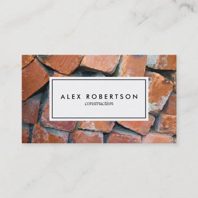 Brick photograph business card | Zazzle
