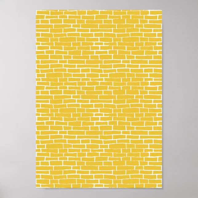 Brick Road - Yellow & transparent Poster | Zazzle