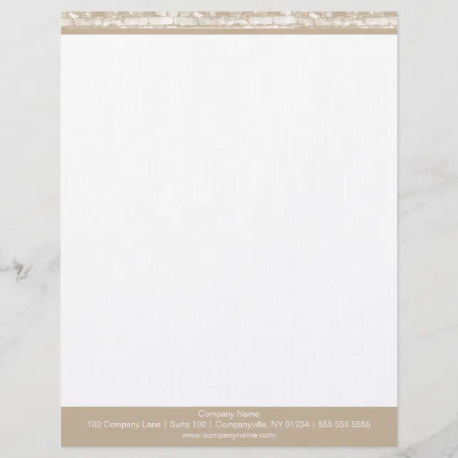 Brick Stationary Letterhead | Zazzle