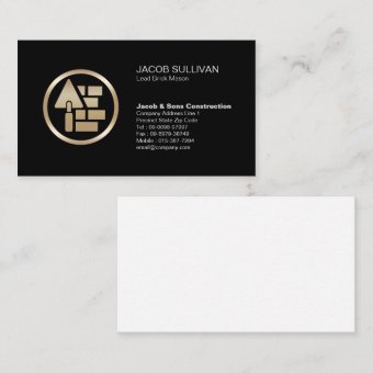 Brick Stone Mason Masonry Construction Business Card | Zazzle