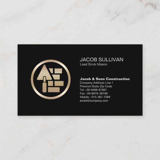 Brick Stone Mason Masonry Construction Business Card | Zazzle.com