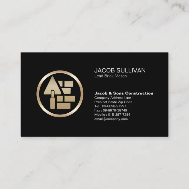 Brick Stone Mason Masonry Construction Business Card | Zazzle