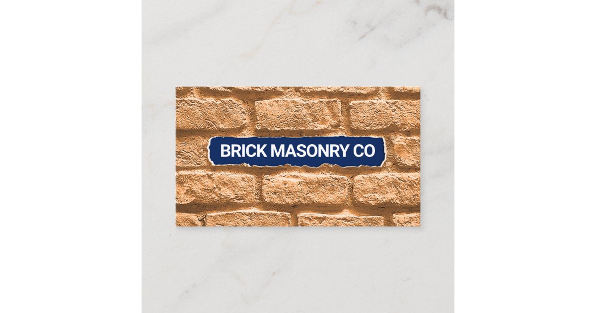 Brick Stone Wall Masonry Business Card | Zazzle