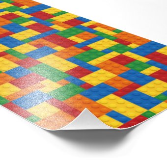 Brick Vector Graphic COLOURFUL RECTANGLES SQU Photo Print | Zazzle