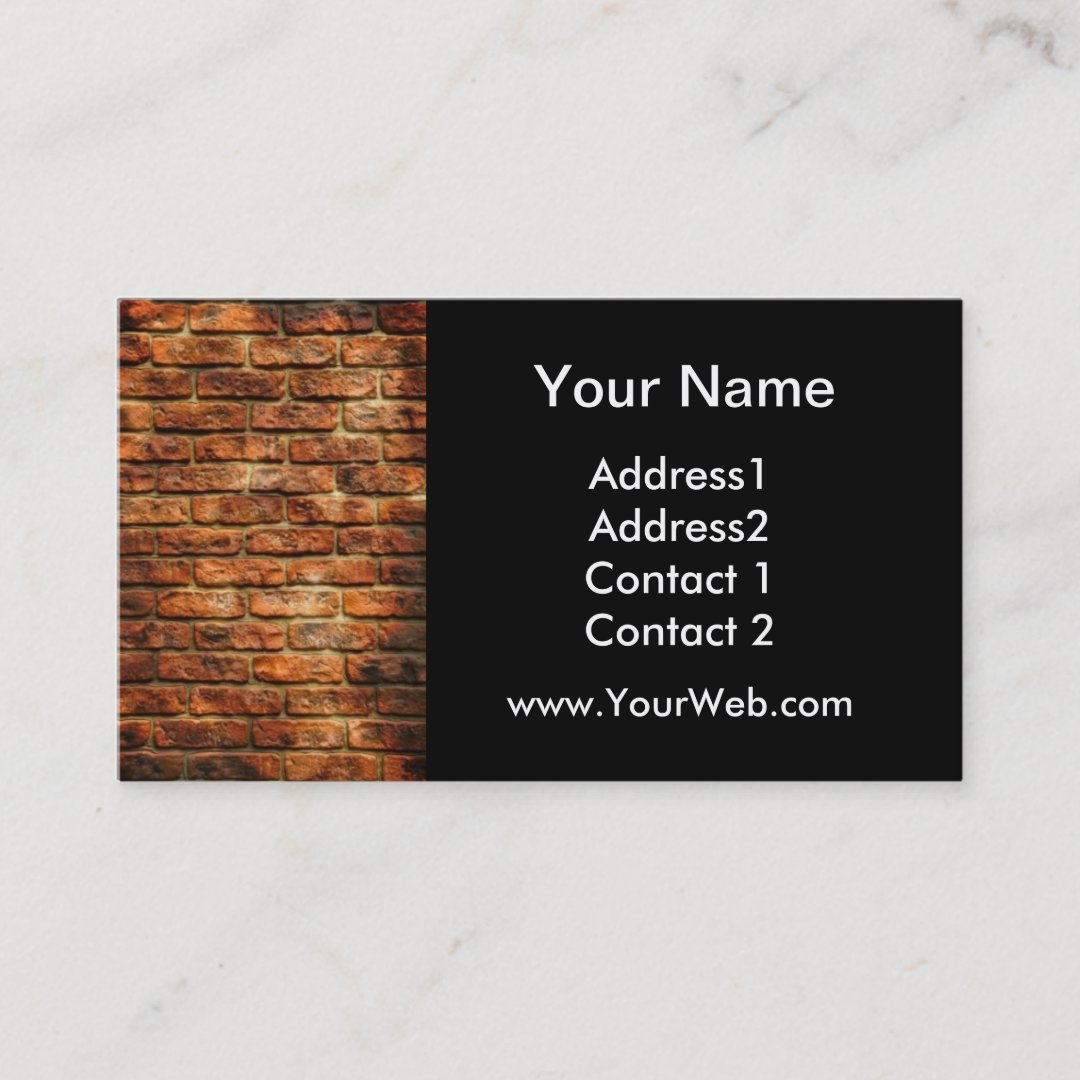 Brick Wall Business Card | Zazzle