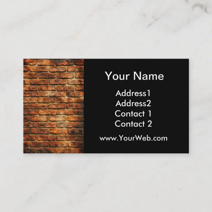 Brick Wall Business Card | Zazzle
