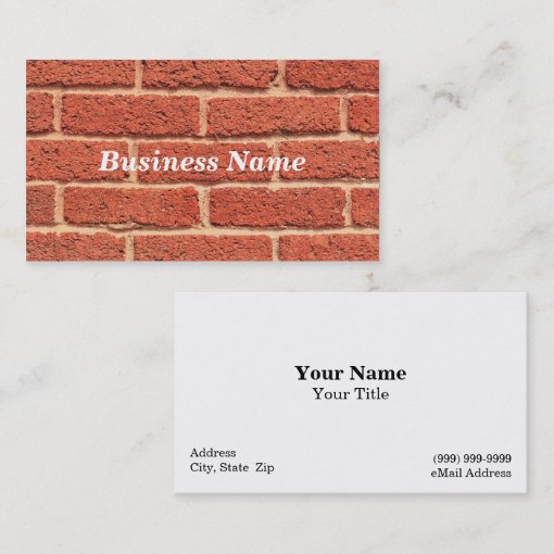 Brick Wall Business Card | Zazzle