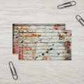 brick wall business card template with photo art | Zazzle