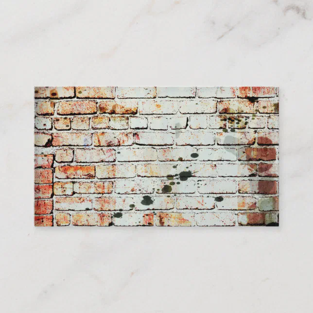 brick wall business card template with photo art | Zazzle