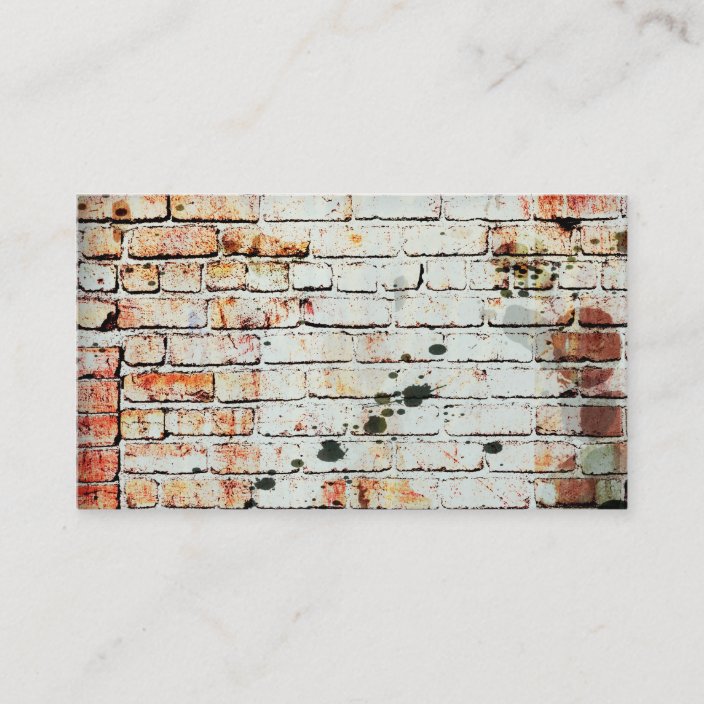 brick wall business card template with photo art | Zazzle.com