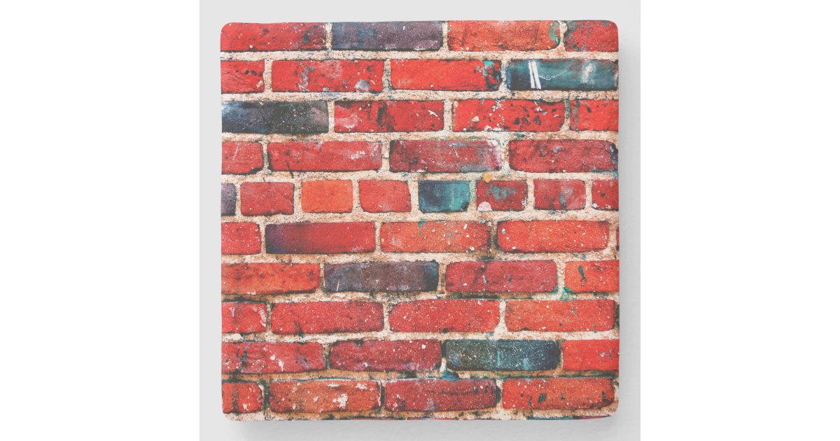 Brick Wall Cool Texture Pattern Stone Coaster | Zazzle
