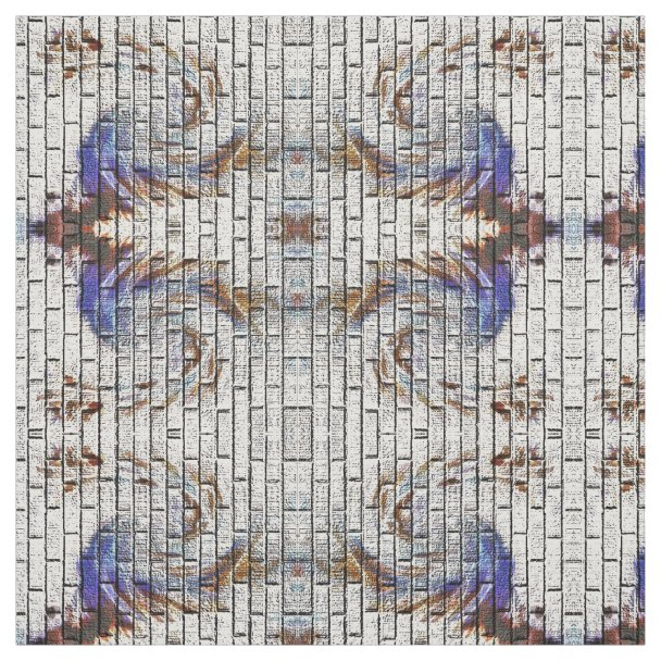 Brick Wall Pattern Fabric | Zazzle