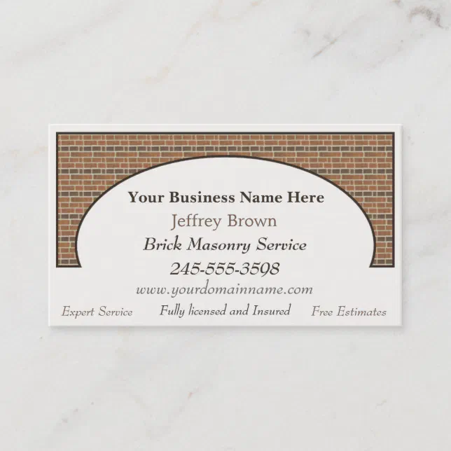 Brick Wall Framed Business Cards | Zazzle