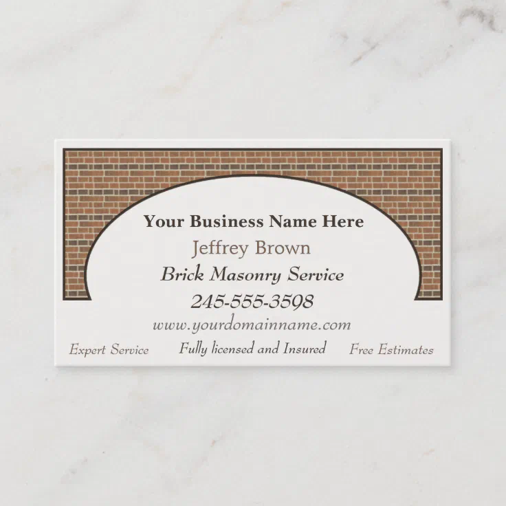 Brick Wall Framed Business Cards | Zazzle